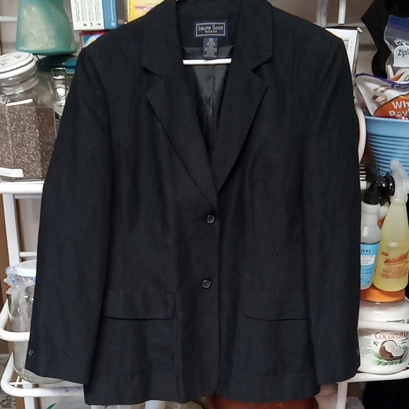 Laura Scott | Jackets & Coats | Laura Scott Classic Black Blazer Linen ...